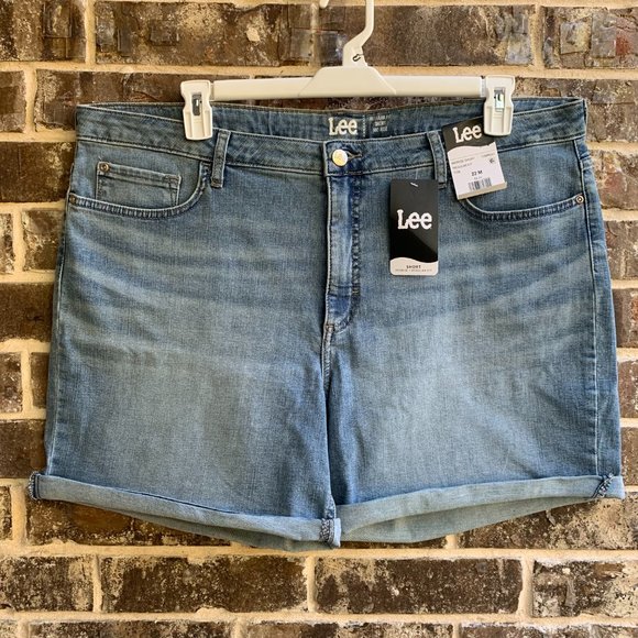 Lee | Shorts | Lee Womens Mid Rise Regular Fit Denim Jean Shorts Blue ...
